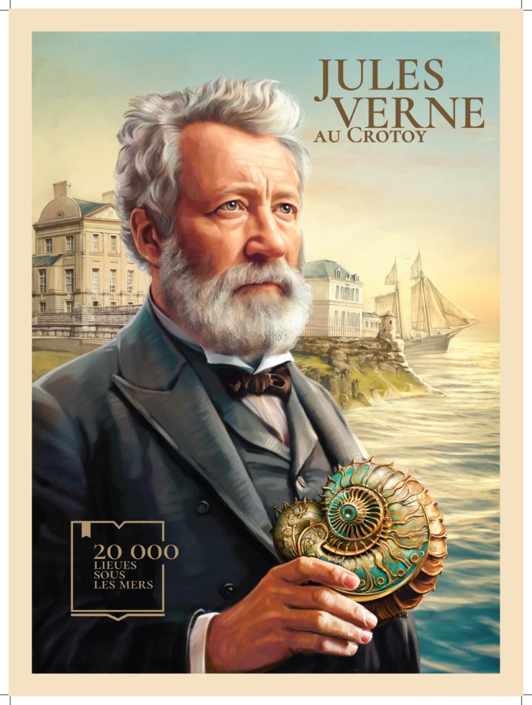 Affiche 30 cm par 40 cm Jules Verne au Crotoy - Zig Zag Island
